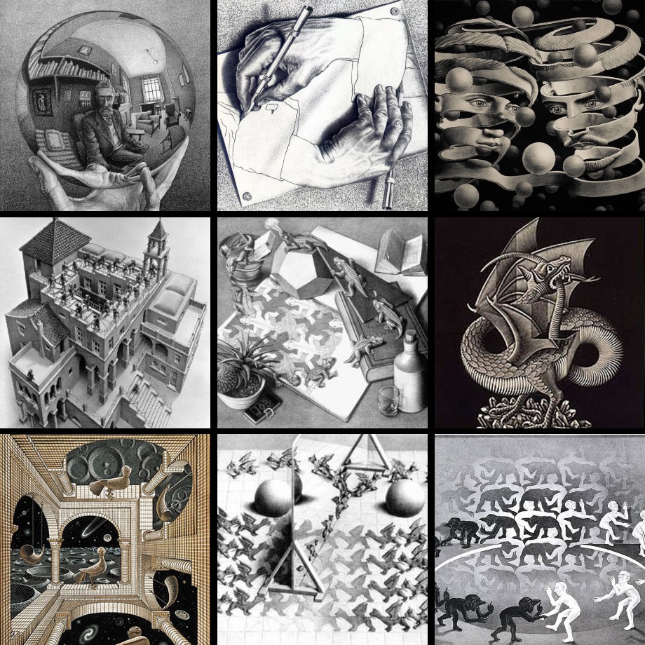 MC Escher Artwork Quiz - By bobkitty1123